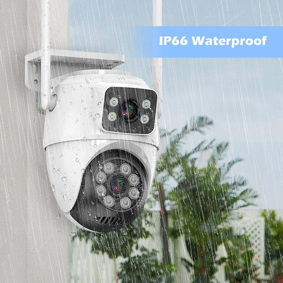 【Security Cameras Wireless Outdoor】 Dual Lens Linkage,6MP WiFi PTZ Sur ...