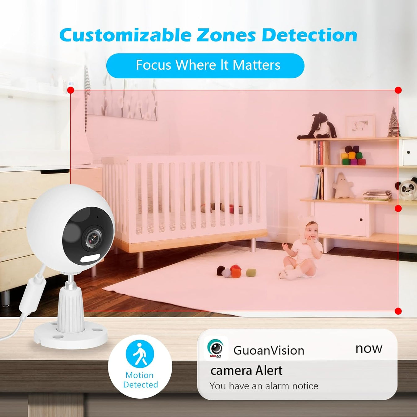 Guoanvision Security Camera Indoor/Outdoor,2K Cameras for Home Securit ...